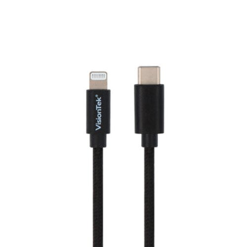 Order VisionTek USB-C to Lightning Cable Black (M/M) Worldwide - Tejar.com