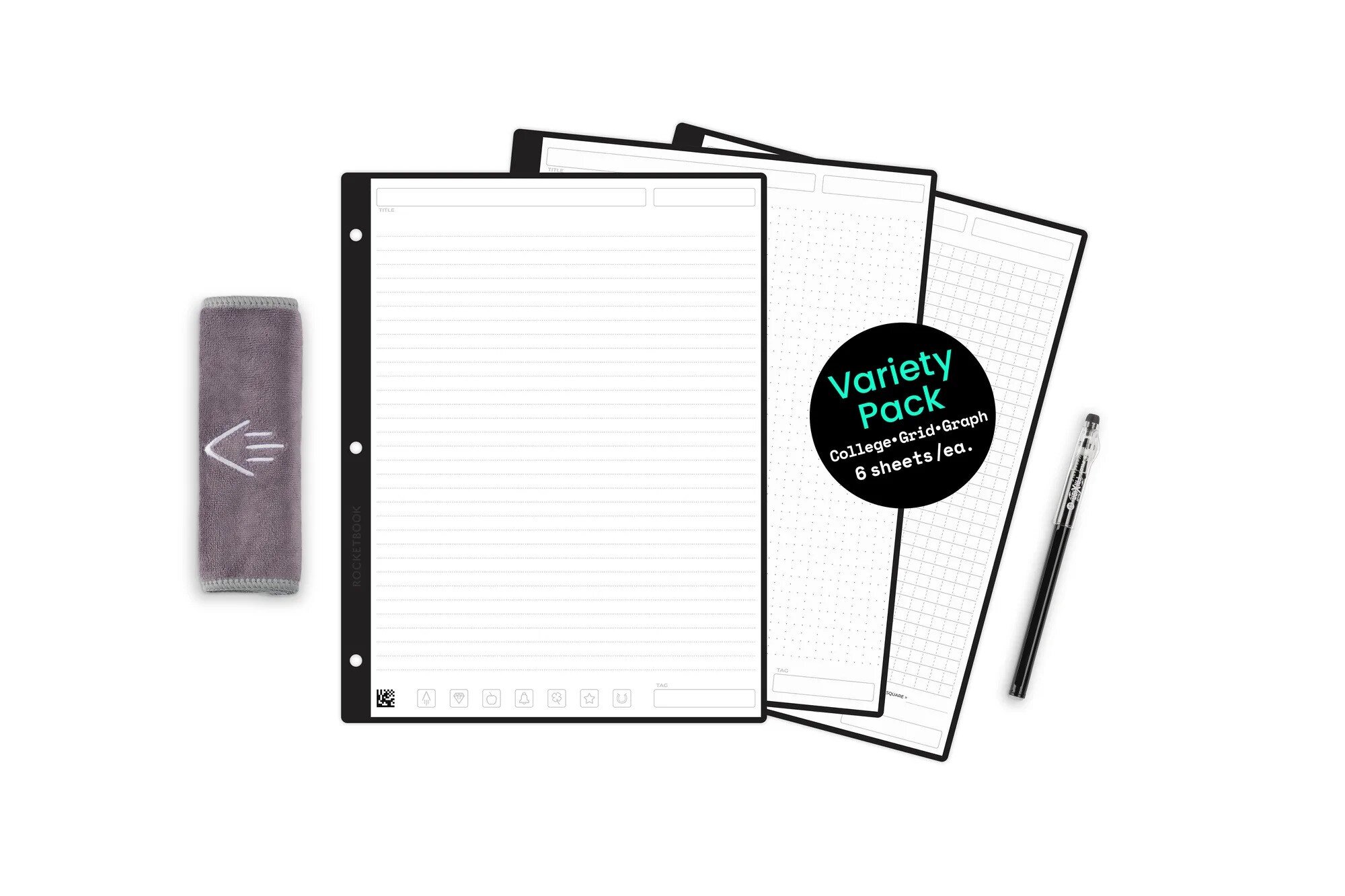 Order Rocketbook Filler Paper Starter Pack - Wide Ruled/Dot Grid/Graph ...