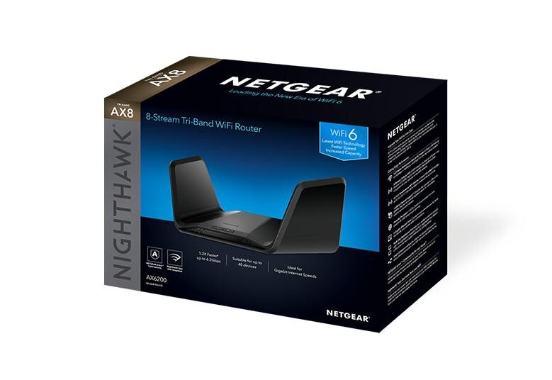 Order NETGEAR AX6200 Nighthawk 8-Stream Tri-Band WiFi 6 Router (RAX78 ...