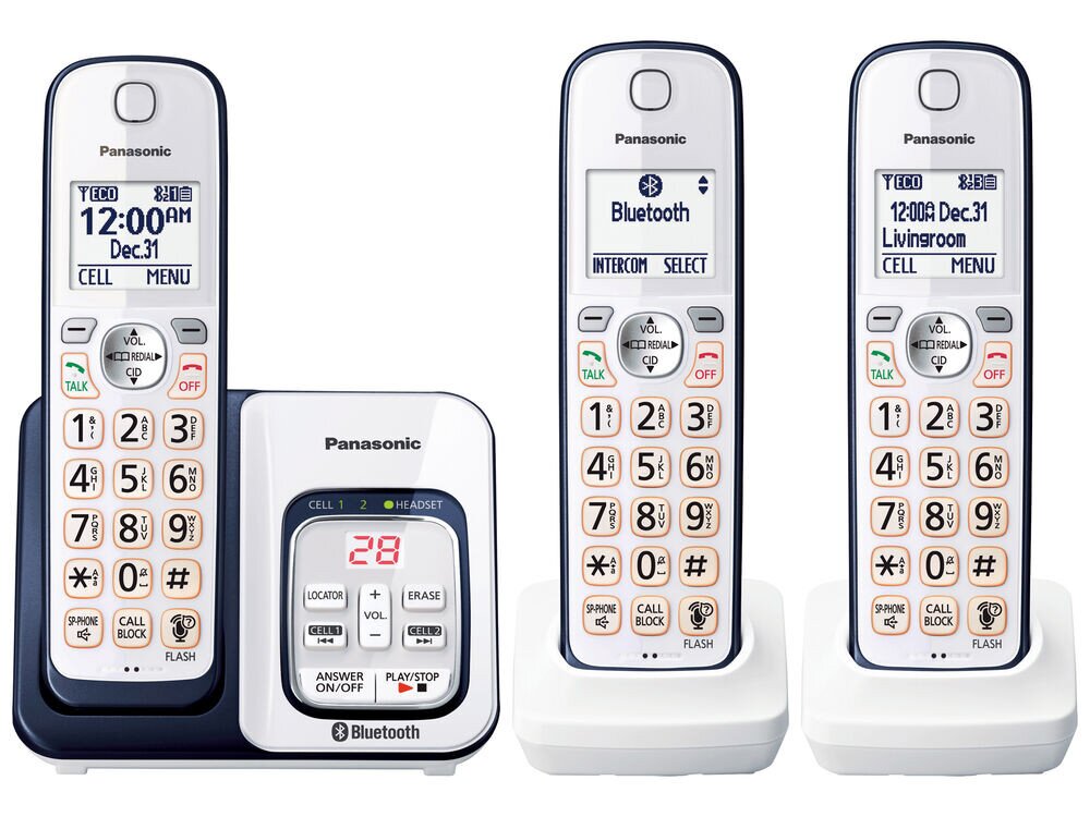 Buy Panasonic Link2Cell Bluetooth Cordless Phone with Voice Assist and ...