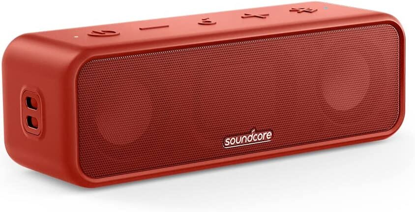 Order Soundcore 3 Waterproof Bluetooth Speaker - Red Worldwide - Tejar.com