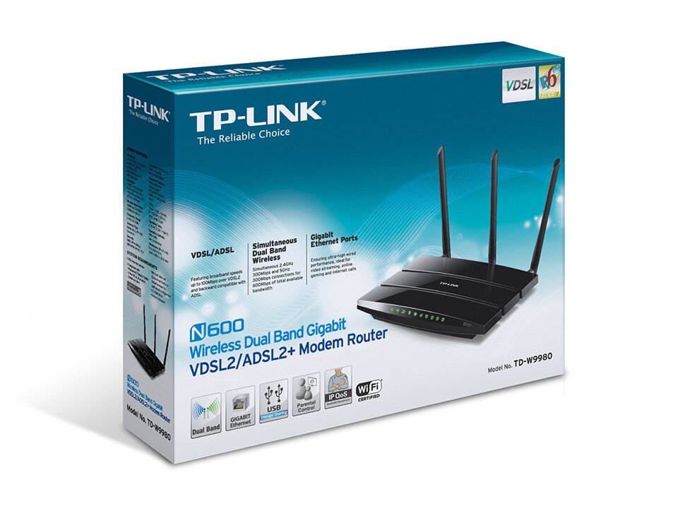 Buy TP-Link N600 Wireless Dual Band Gigabit VDSL2/ADSL2+ Modem Router ...
