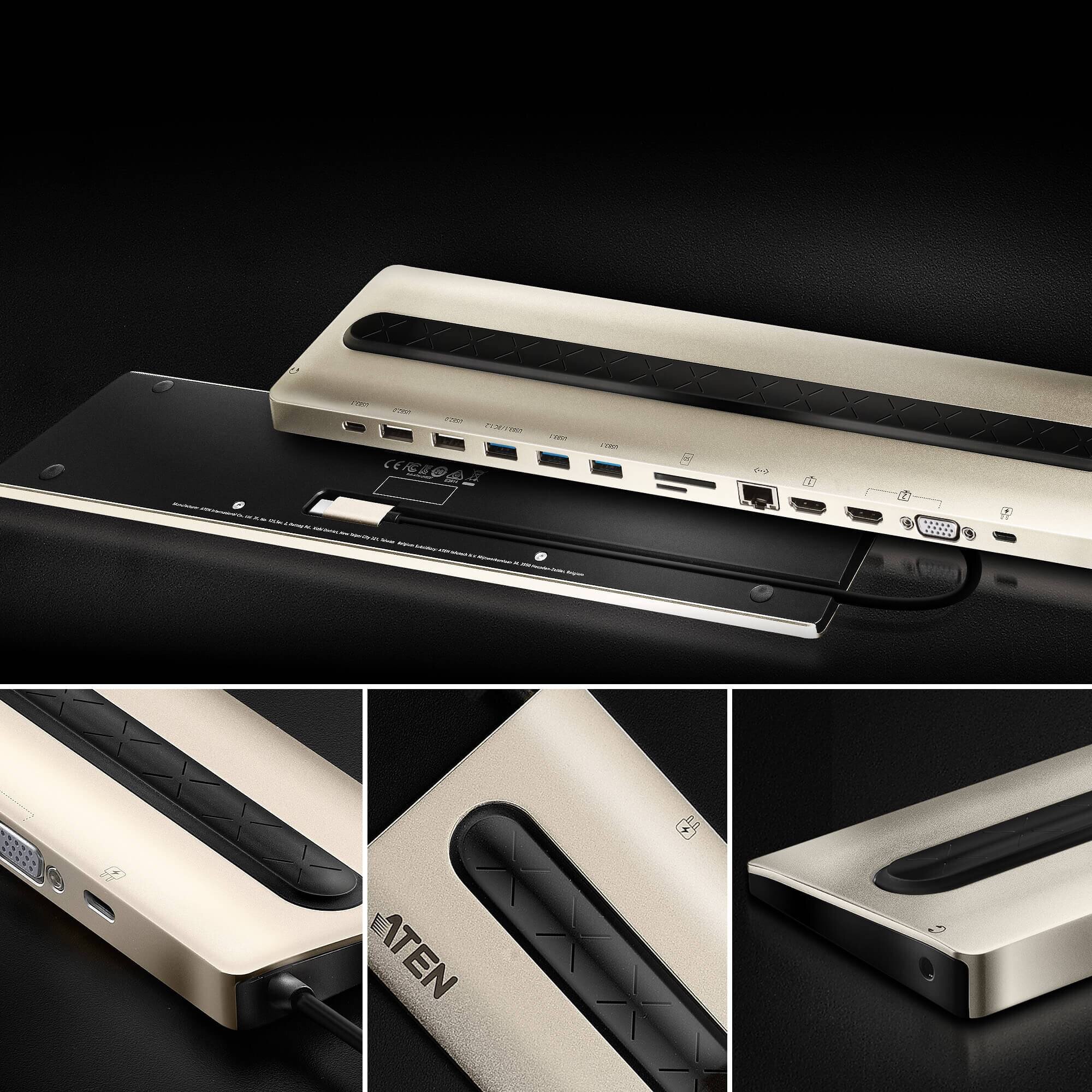 Buy ATEN USB-C Multiport Dock with Power Pass-Through online Worldwide ...