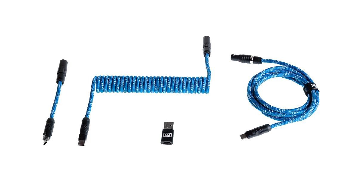 Order Wooting Detachable USB-C Coiled/Straight Cable Set - Ocean Blue ...